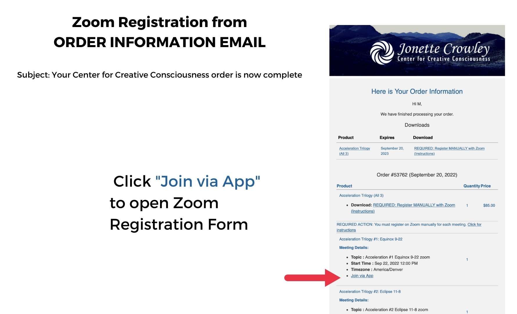 How to Register with Zoom - Center for Creative Consciousness